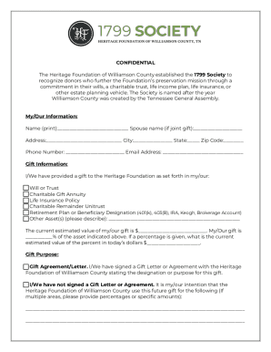 Fillable Online 1799 Society - Form - Revised - 219 (1).docx Fax Email Print - pdfFiller