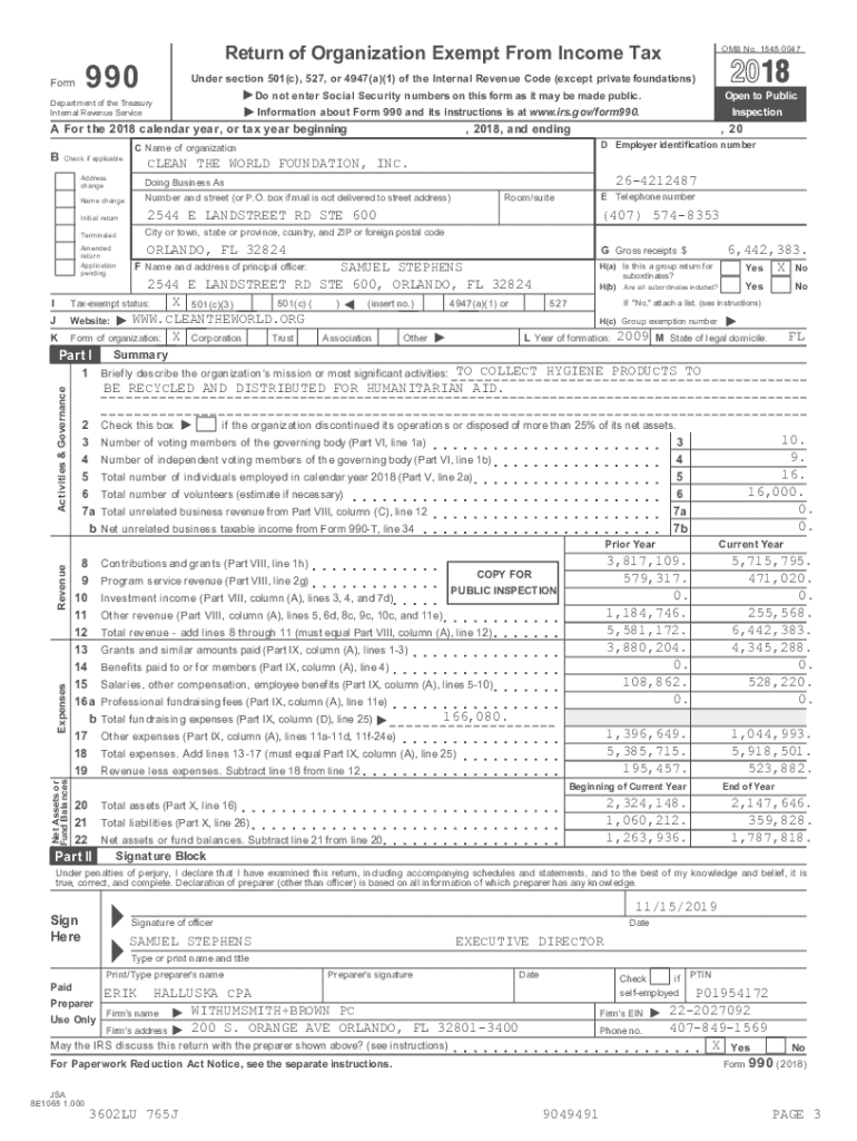 Fillable Online CTWF 2018 Form 990.pdf Fax Email Print - pdfFiller