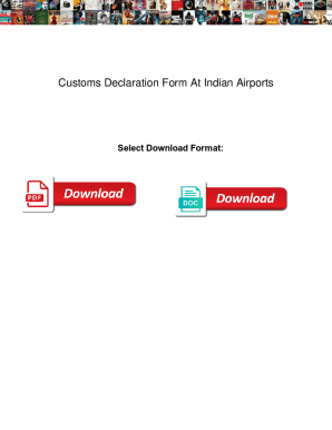 Fillable Online Customs Declaration Form At Indian Airports. Customs ...
