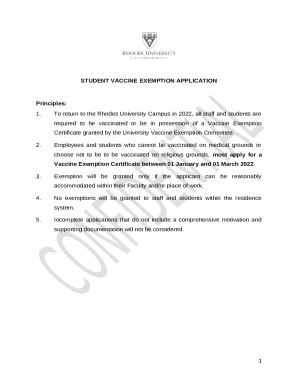 STUDENT VACCINE EXEMPTION APPLICATION must apply ... - Rhodes ...