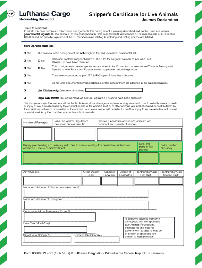 Fillable Online process-changes.lufthansa-cargo.comfileadminShippers ...