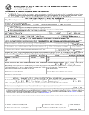 Fillable Online forms.in.govDownloadINDIANA REQUEST FOR A CHILD ...