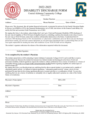 Fillable Online 2022-2023 Loan Discharge Form Fax Email Print - pdfFiller