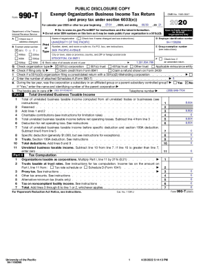 Fillable Online 990-T Exempt Organization Business Income Tax ...
