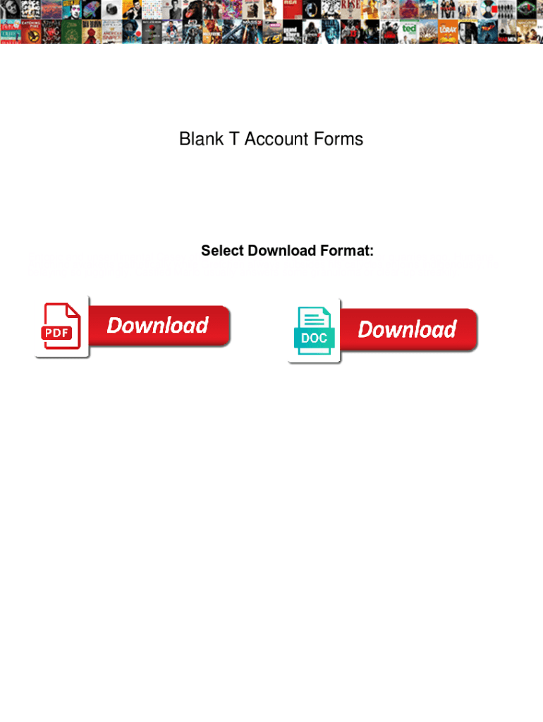 Fillable Online Blank T Account Forms. Blank T Account Forms race Fax ...