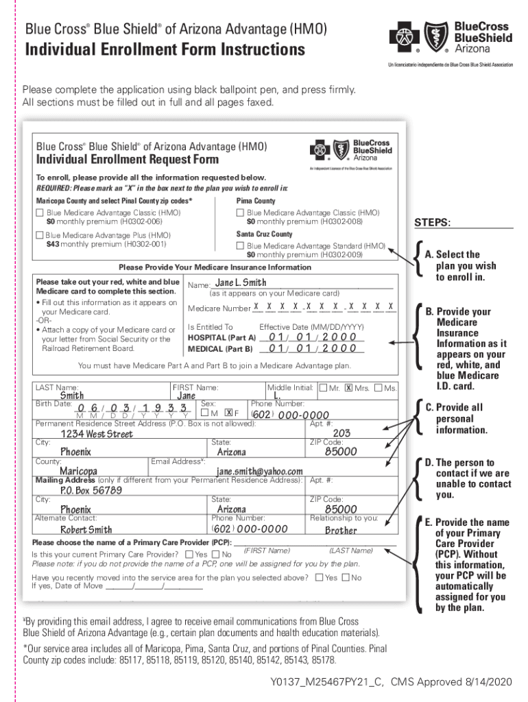 Fillable Online 649456-20 MA2020 Enrollment FormLEGACYFINALSpanish ...