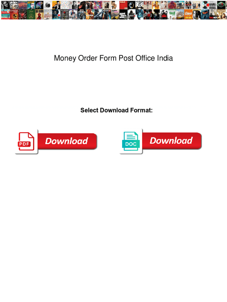 Fillable Online Money Order Form Post Office India. Money Order Form ...