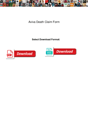Fillable Online Aviva Death Claim Form. Aviva Death Claim Form tall Fax ...