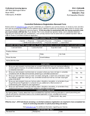Fillable Online Controlled Substance Registration Renewal Form ...