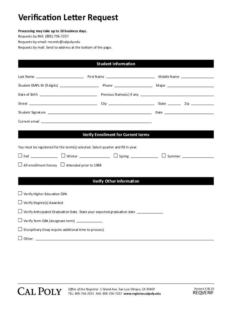 Fillable Online Contact Us Cal PolyTranscript Request Instructions ...