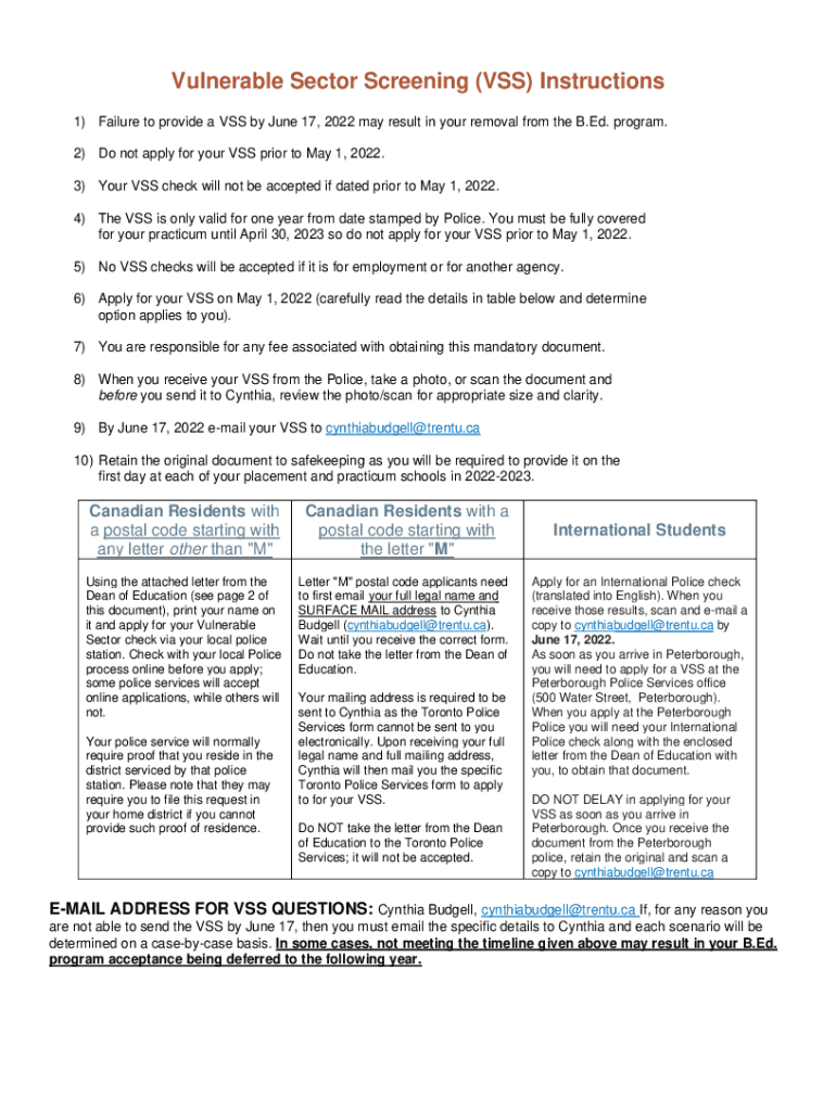 Fillable Online Vulnerable Sector Checks Explained ...
