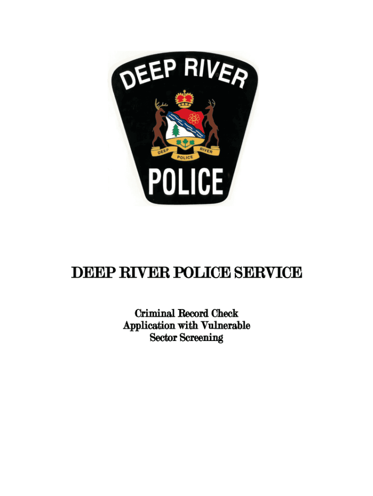 Fillable Online Police Department - Departments - The Town of Deep ...