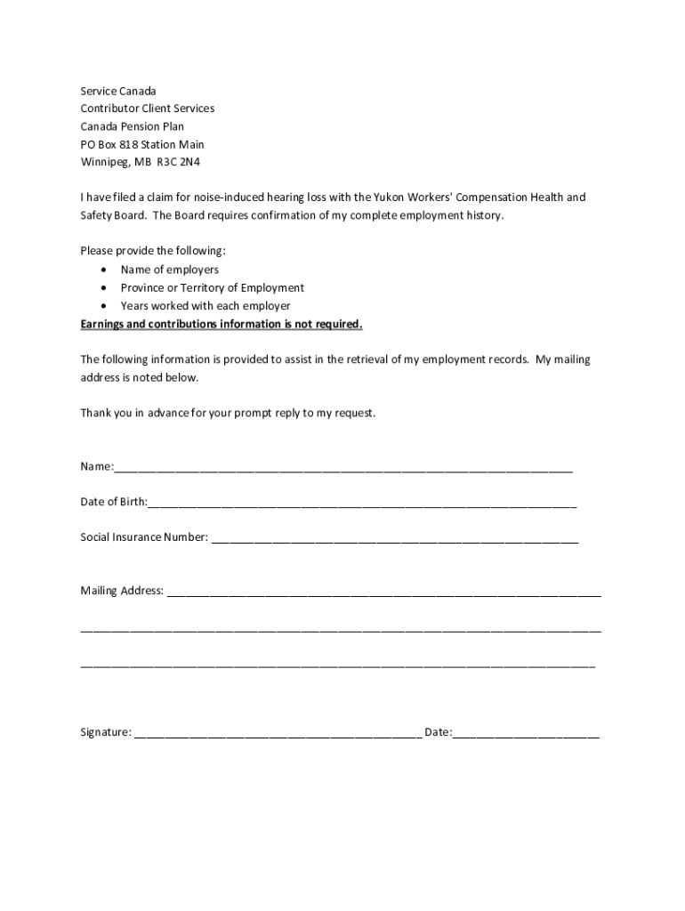 Fillable Online Returning the Form (CPP) - Service CanadaStatement of ...