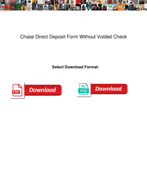 Fillable Online Chase Direct Deposit Form Without Voided Check. Chase ...