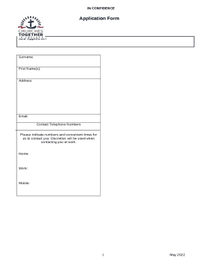 United Reed Church Job Application Doc Template | pdfFiller