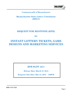 Fillable Online Overview of the Massachusetts State Lottery ...