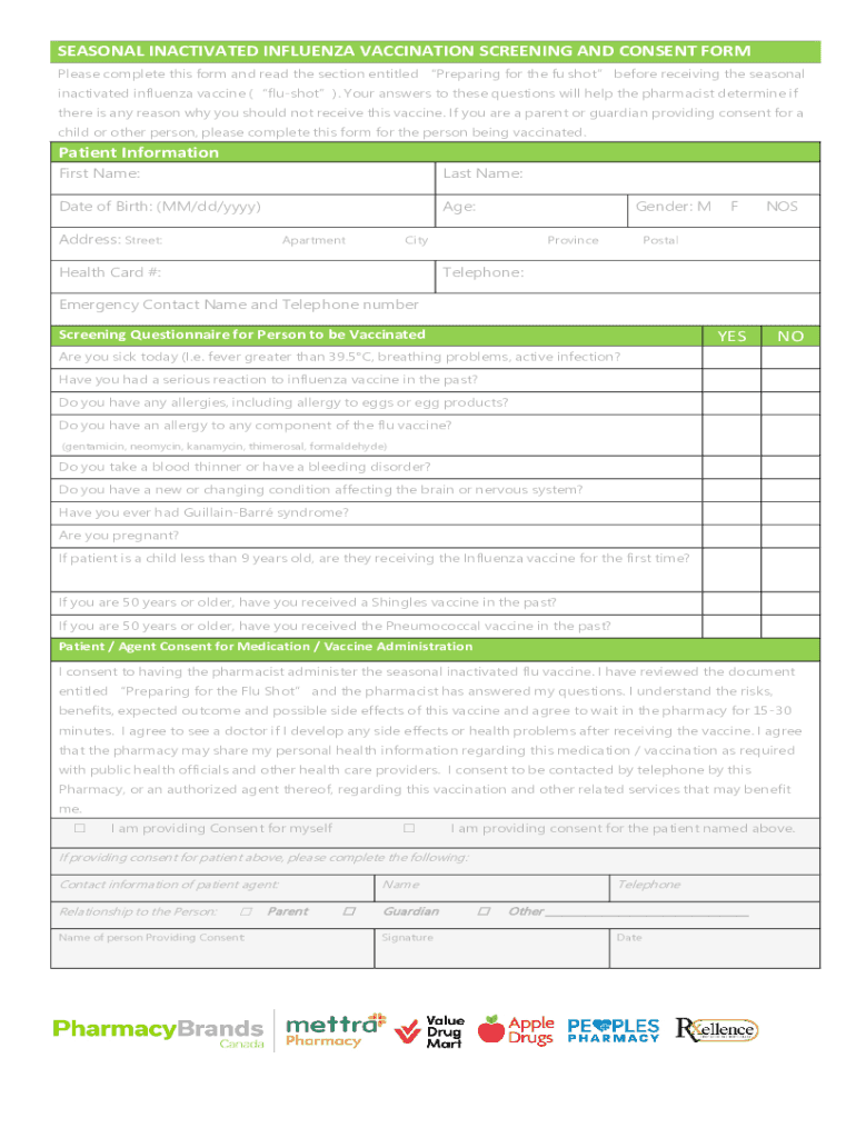 Fillable Online www.cdc.gov vaccines hcpInactivated Influenza Vaccine ...