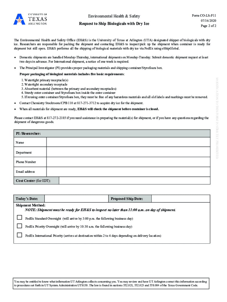 Fillable Online ehs.stanford.eduforms-toolsbiological-and-dryBiological ...