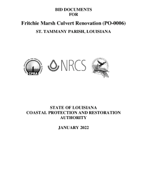 Fillable Online Fritchie Marsh Culvert Renovation (PO-0006) - Coastal ...