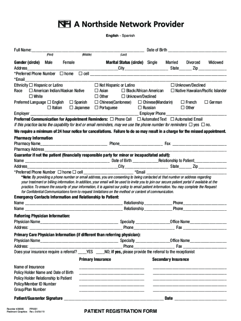 Fillable Online Patient Registration - Fill Online, Printable, Fillable ...