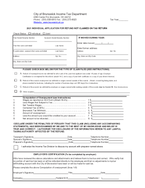 Fillable Online City of Brunswick Request for Extension of Time to File Fax Email Print - pdfFiller