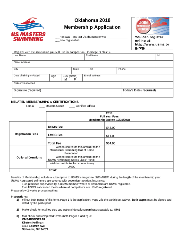 www.usms.orgregmvregYou can register online at: https://www.usms.org ...