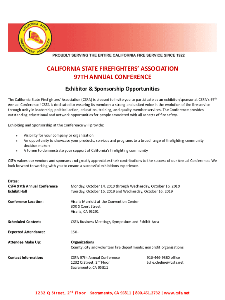 Fillable Online The California State Firefighters' Association Home ...
