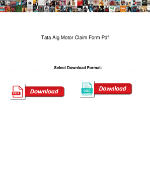 Fillable Online Tata Aig Motor Claim Form Pdf. Tata Aig Motor Claim Form Pdf senarai Fax Email ...