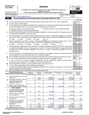 Fillable Online IRS 990 - Schedule H 2012 - Fill out Tax Template ...