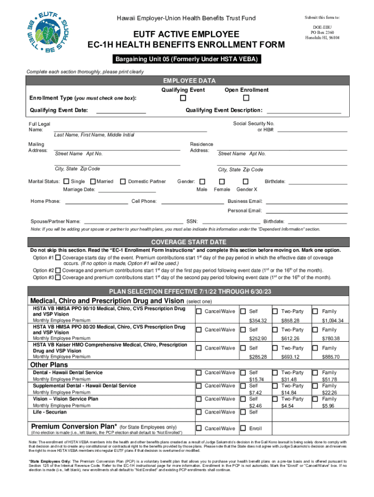 Fillable Online eutf hawaii www.dhs.pa.govPagesEnrollment ...