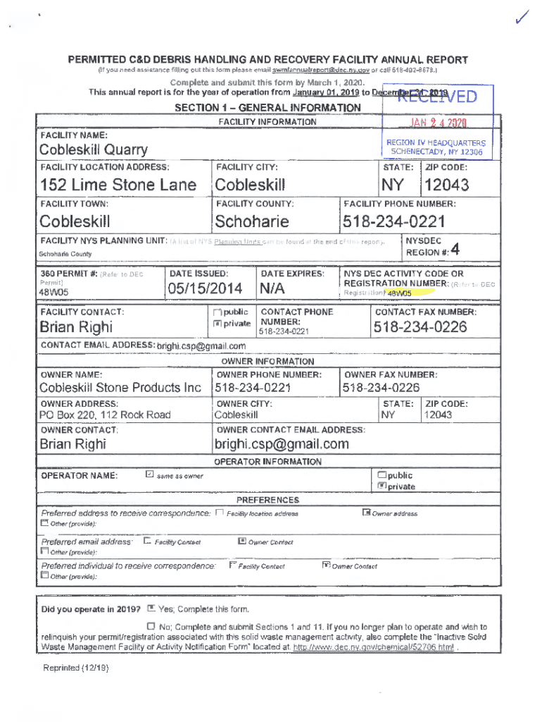 Fillable Online Permitted C&D Debris Handling and Recovery Facility ...