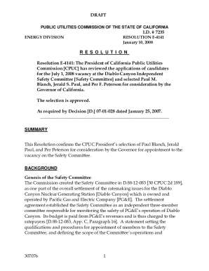 Fillable Online docs cpuc ca PUBLIC UTILITIES COMMISSION OF THE STATE ...