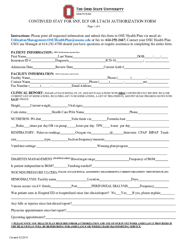 Fillable Online Medicaid Prior Authorization Form Ohio - Fill Out and ...