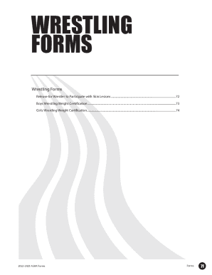 Fillable Online NFHS MEDICAL RELEASE FORM FOR WRESTLER TO PARTICIPATE ...