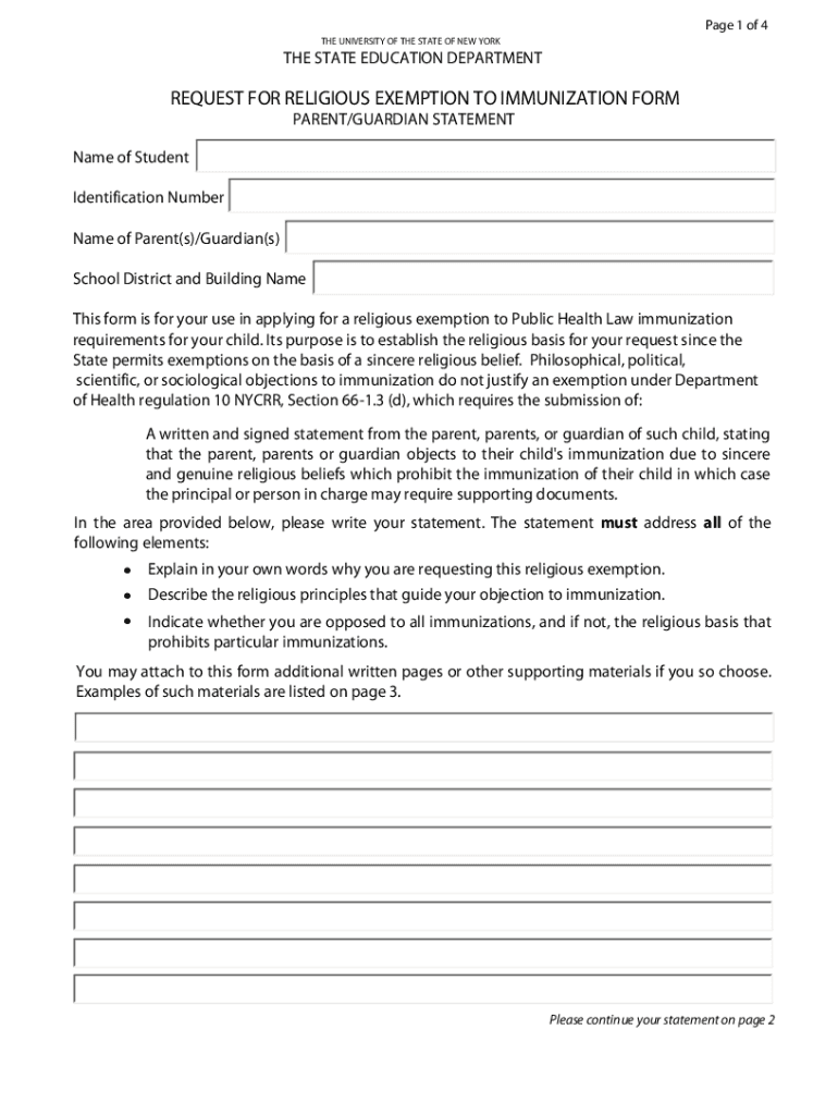 Fillable Online Immunization Requirements for School Attendance NEW YORK STATE ... Fax Email ...