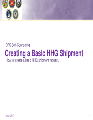 Fillable Online DPS Self Counseling Creating a HHG Shipment - Luke Air ...