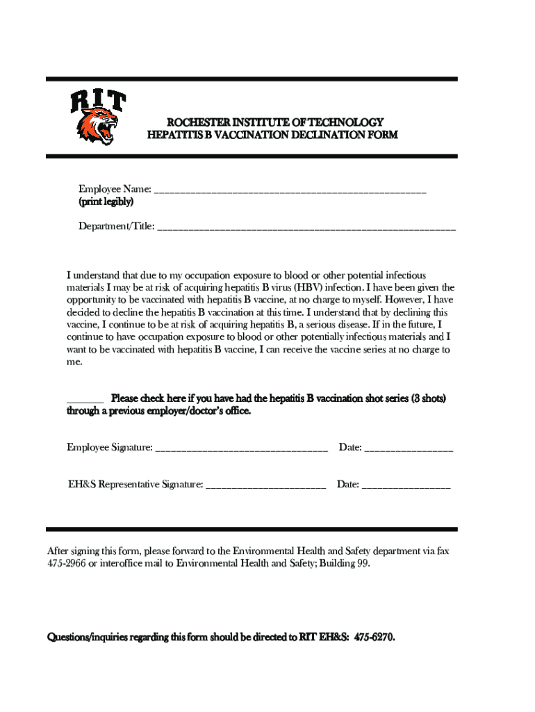 Fillable Online RIT Login - Rochester Institute of Technology Fax Email ...