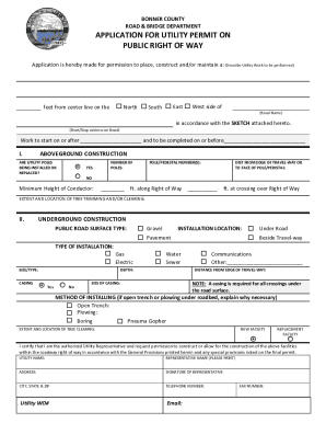 Fillable Online UTILITY PERMIT APPLICATION - Maryland.gov Enterprise ...