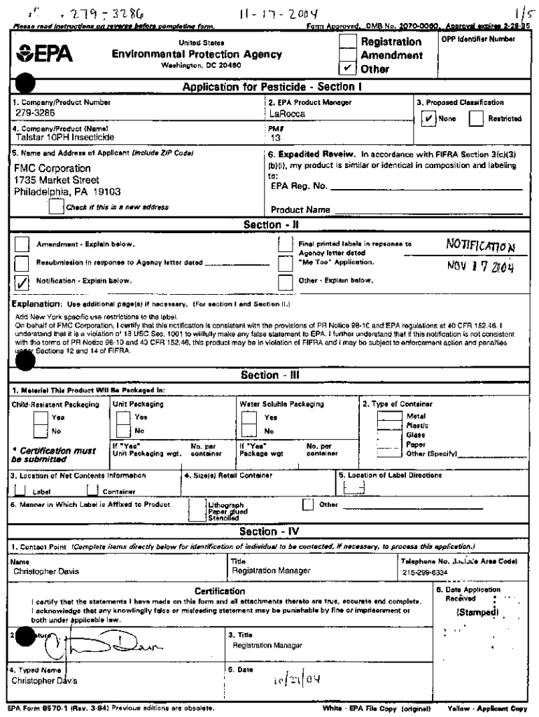 Fillable Online U.S. EPA, Pesticide Product Label, TALSTAR 10 PH ...