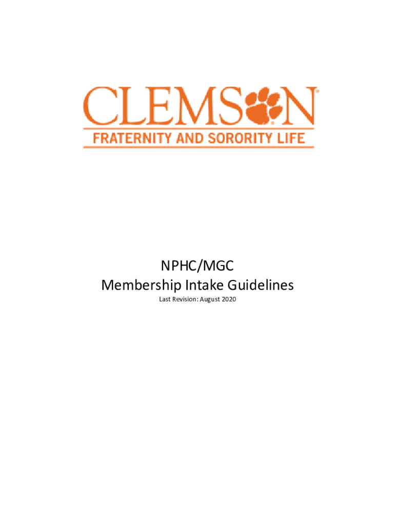 Fillable Online Registration for Clemson Fraternity and Sorority Life ... Fax Email Print ...