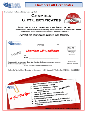 Fillable Online www.chardonchamber.comgift-certificate ...