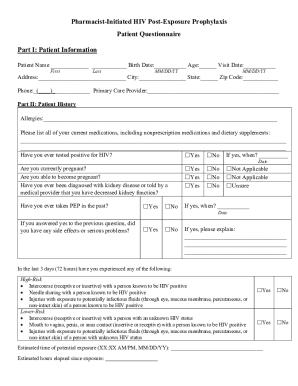 Fillable Online Pharmacist-Initiated HIV Post-Exposure Prophylaxis ...