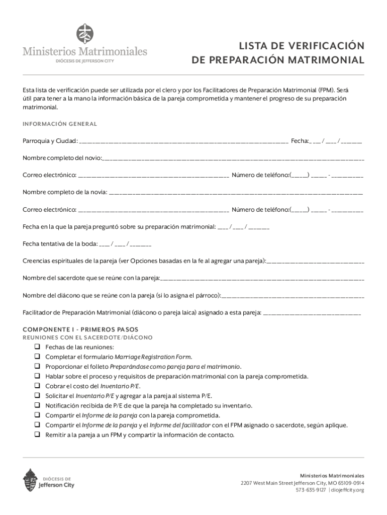 Fillable Online Preparacion Juvenil Lista De Control Para La ...