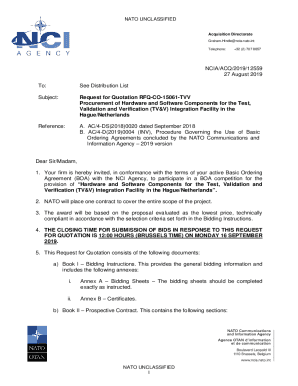 Fillable Online NATO UNCLASSIFIED I Fax Email Print - pdfFiller