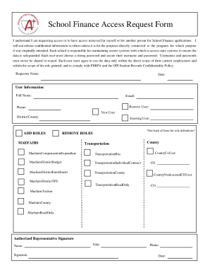 Fillable Online opi mt School Finance Access Request Form Fax Email ...