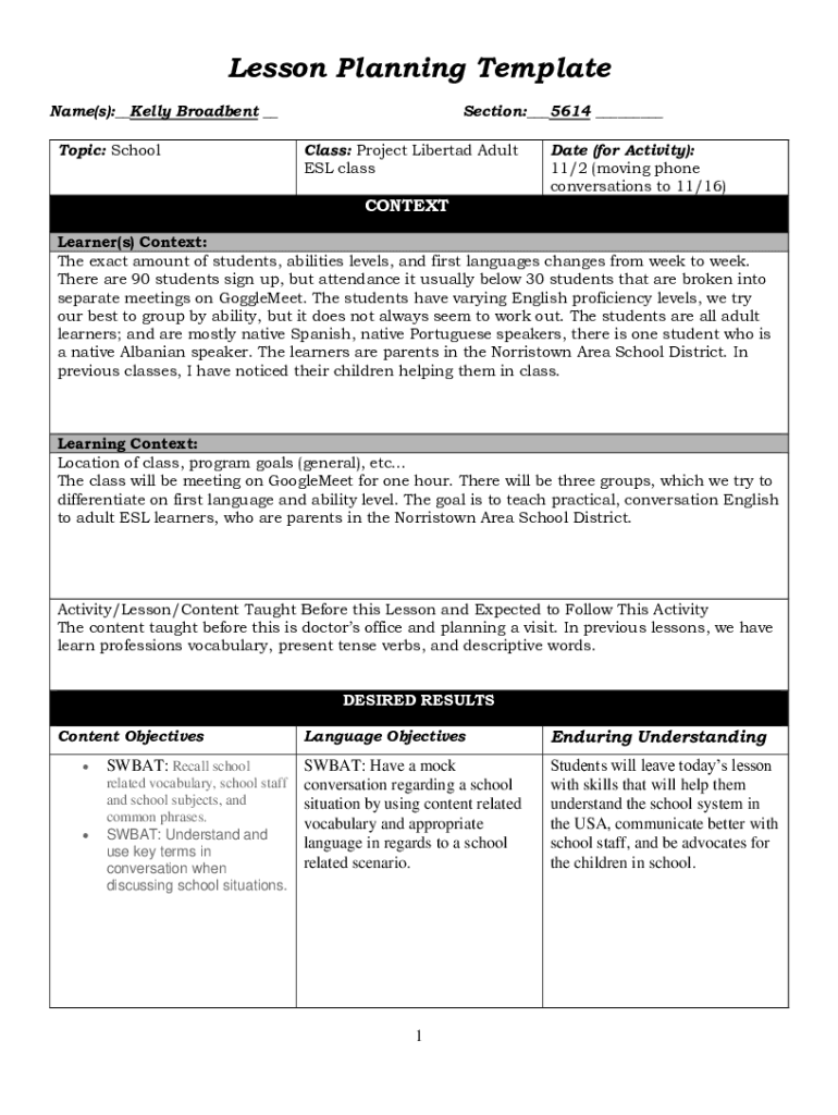 Fillable Online www.coursehero.comfile35177794#5066906-Lesson Plan.doc ...