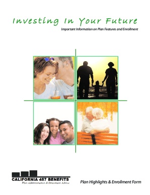 Fillable Online CA 457 Benefits Plan Highlights and Enrollment Fax ...