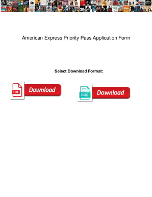 Fillable Online American Express Priority Pass Application Form ...