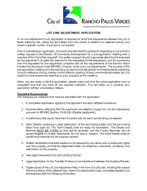 Fillable Online Lot Line Adjustment Handout.doc Fax Email Print - pdfFiller
