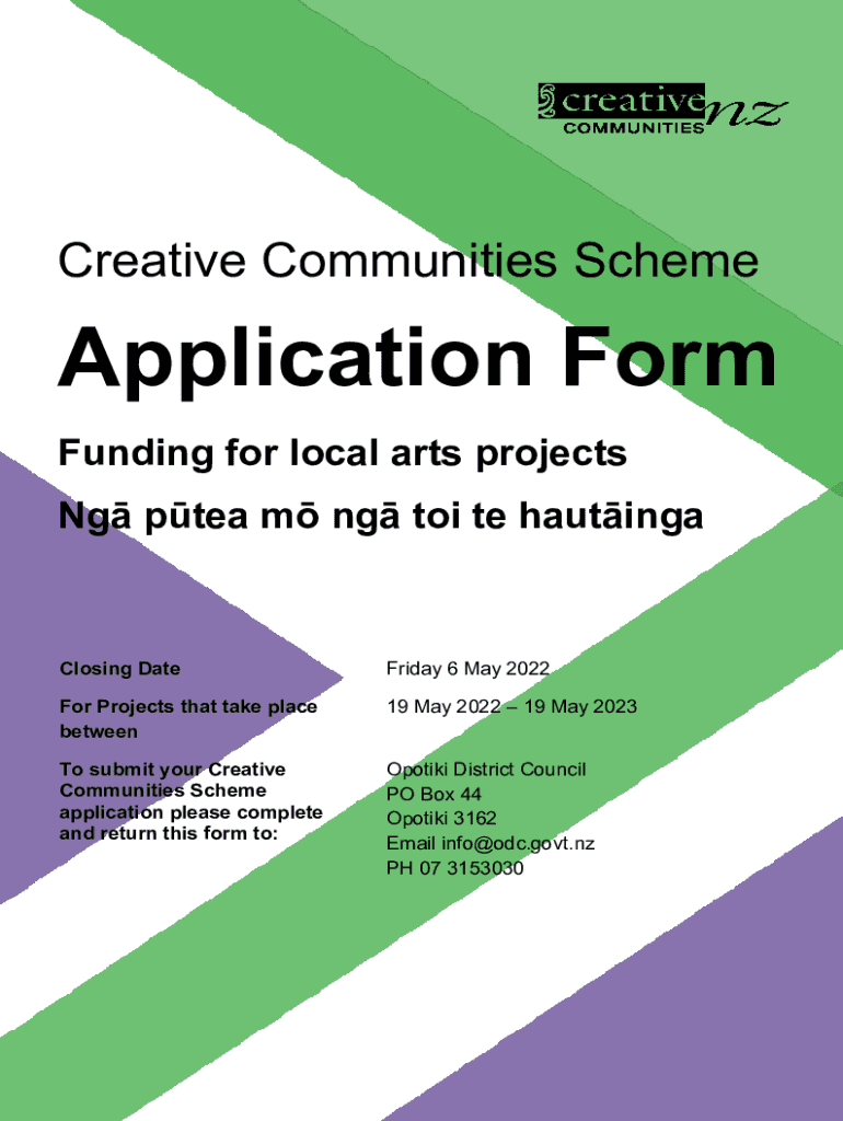 Fillable Online www.tcdc.govt.nzGlobal1Your CouncilCreative Communities ...